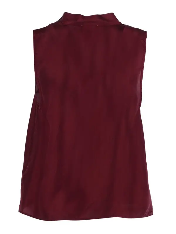 FORTE_FORTE Silk Habotai V-neck Sleeveless Top