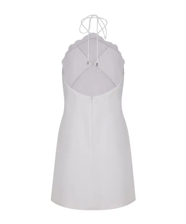 SELF-PORTRAIT Lace And Diamond Trimmed Mini Dress