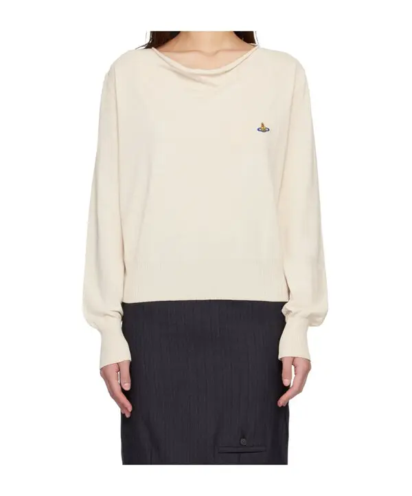 VIVIENNE WESTWOOD Pamela Long-sleeved Sweater - Off White