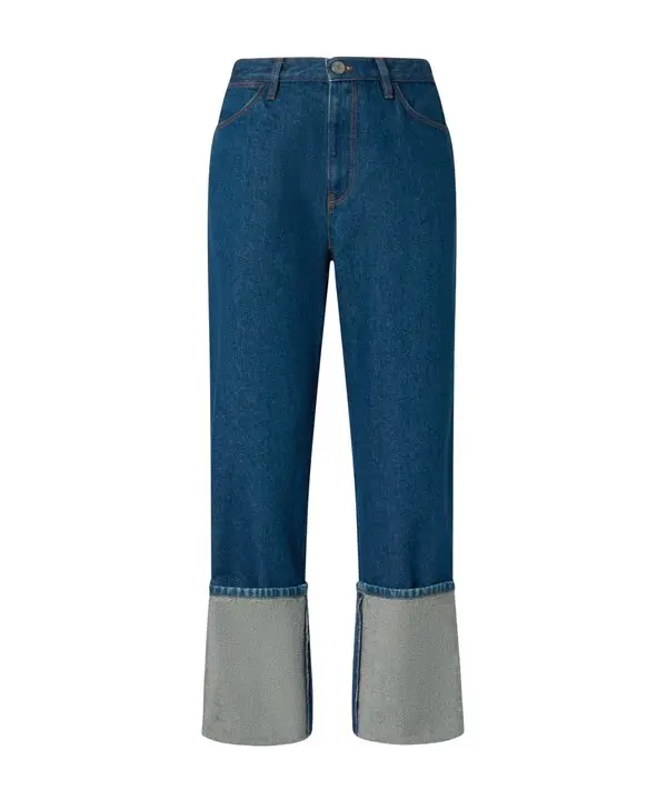 Pinko Shaka Turn-up Hem Jeans - Rinse Wash