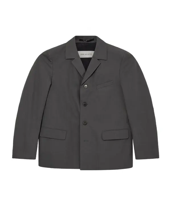 Dries Van Noten Long-sleeved Buttoned Jacket - Dark Grey