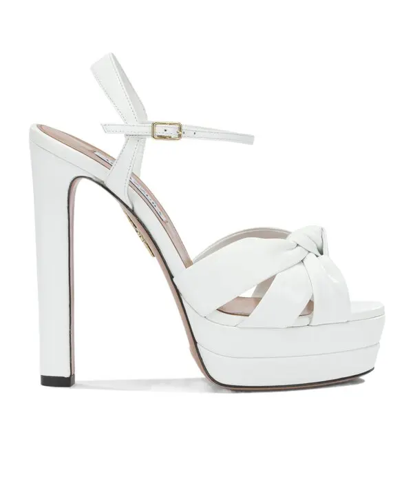 AQUAZZURA Nina Platform Heeled Sandals - White