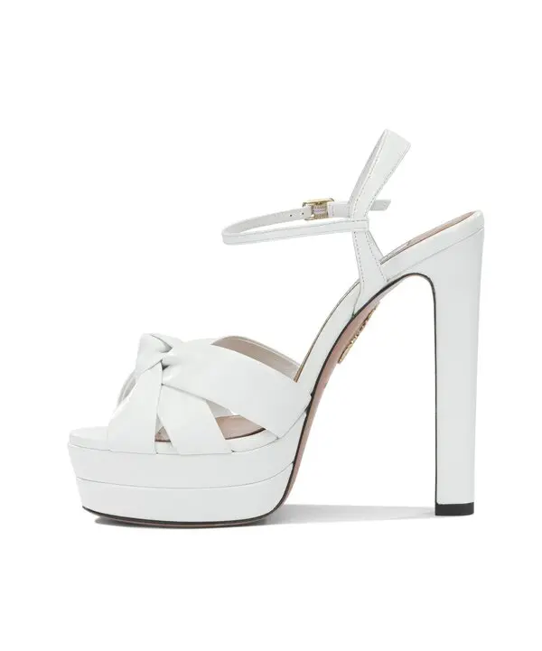 AQUAZZURA Nina Platform Heeled Sandals - White