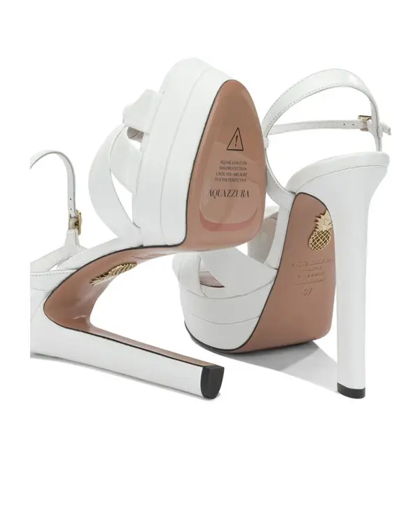 AQUAZZURA Nina Platform Heeled Sandals - White