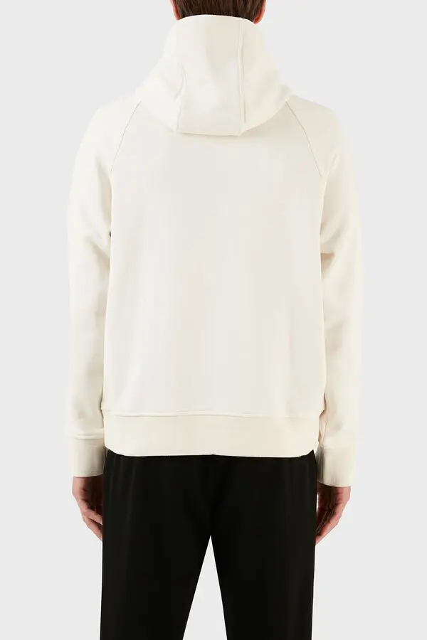 Emporio Armani Logo Detail Hoodie - White