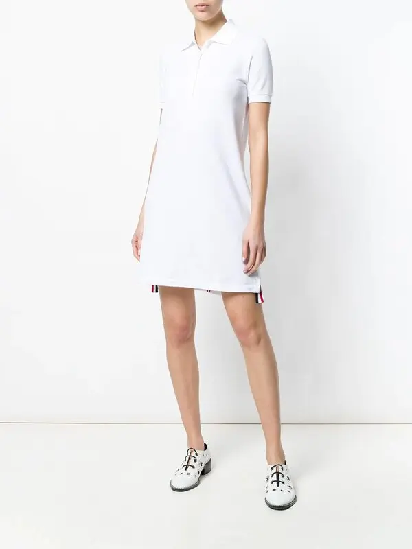 Thom Browne A-line Polo Dress With Signature Stripes