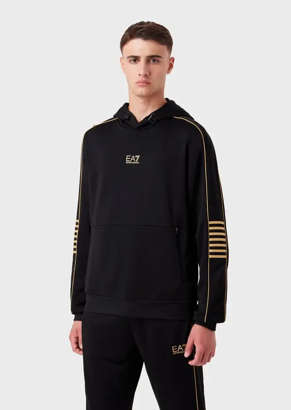 EA7 Logo Logo Hooded Sweater