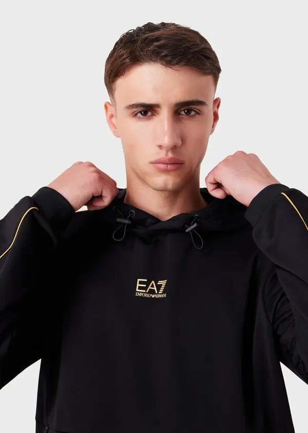 EA7 Logo Logo Hooded Sweater
