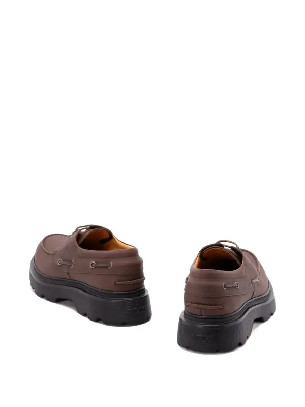 TOD'S Round Toe Lace-up Shoes - Black