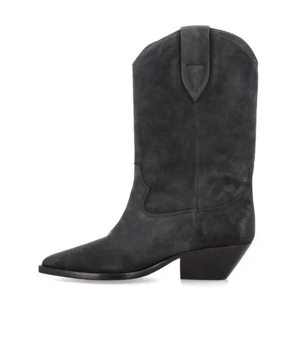 Isabel Marant Étoile Cuban-heeled Leather Boots - Black