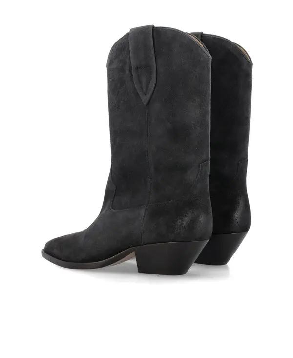 Isabel Marant Étoile Cuban-heeled Leather Boots - Black