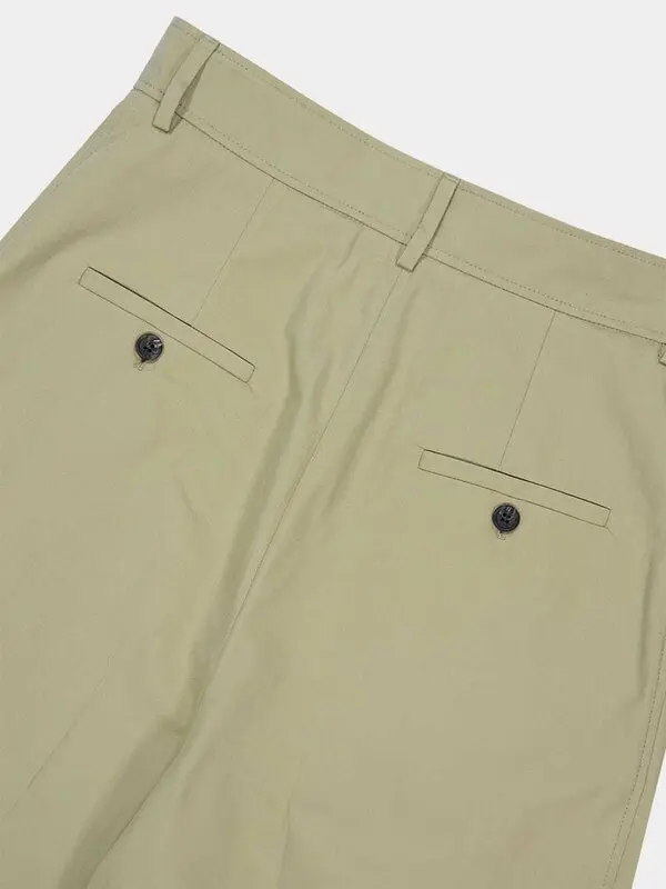 La DoubleJ Pleated Cotton Trousers