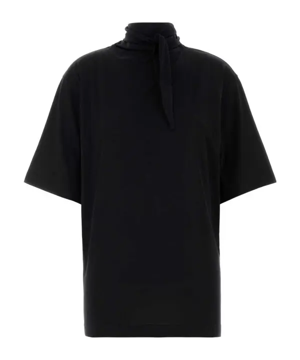 LEMAIRE Roll-neck Straight Hem T-shirt - Black
