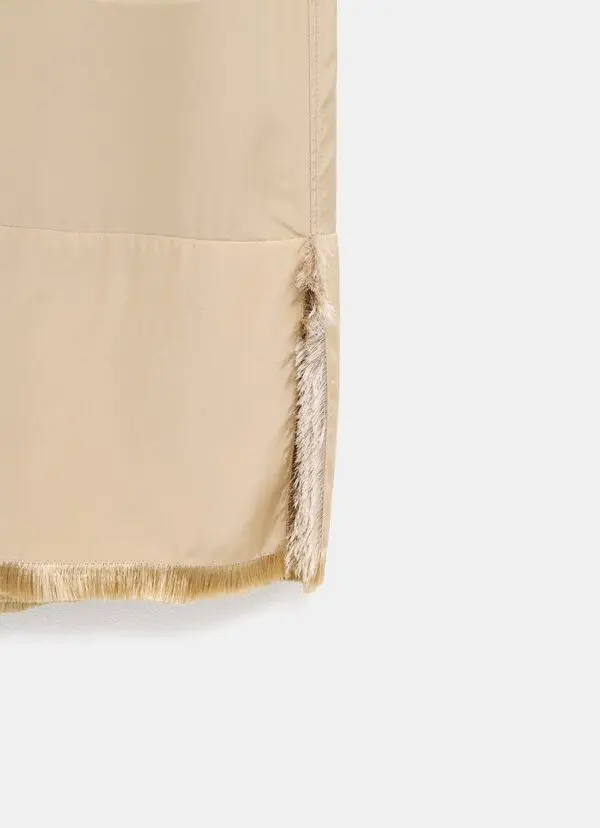 Bottega Veneta Slit Midi Skirt With Tassel Details