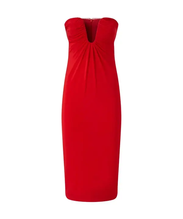 Pinko Contoured Neckline Midi Dress