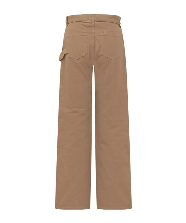 J.W.ANDERSON Twisted Wide Leg Workwear Jeans - Brown