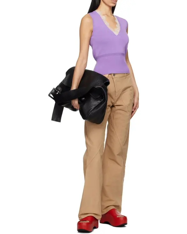 J.W.ANDERSON Twisted Wide Leg Workwear Jeans - Brown