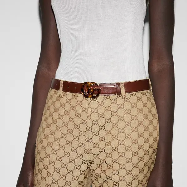 Gucci Gg Marmont Belt - Brown