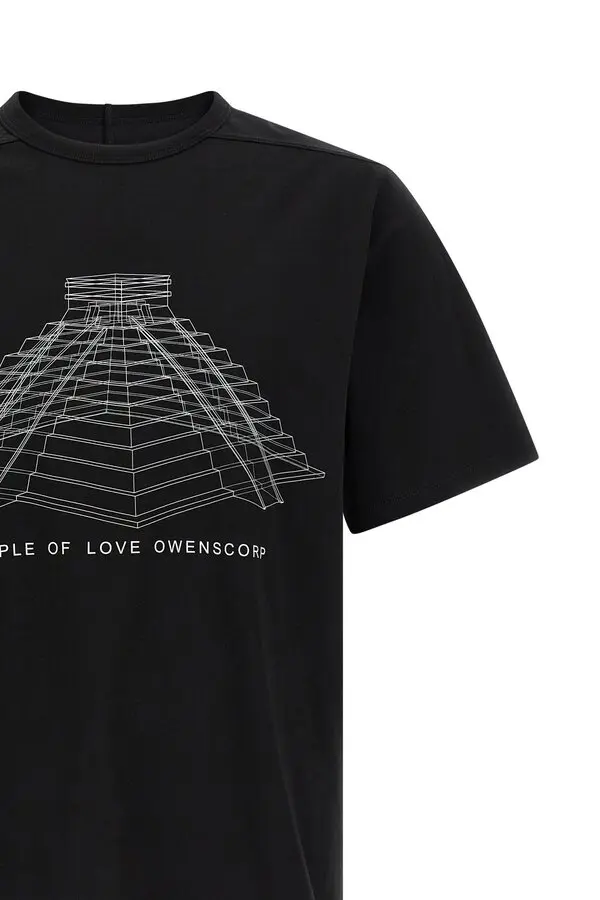 Rick Owens Printed Crewneck T-shirt - Black