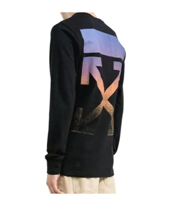 Off-White Logo Arrow Print Long-sleeve T-shirt - Black