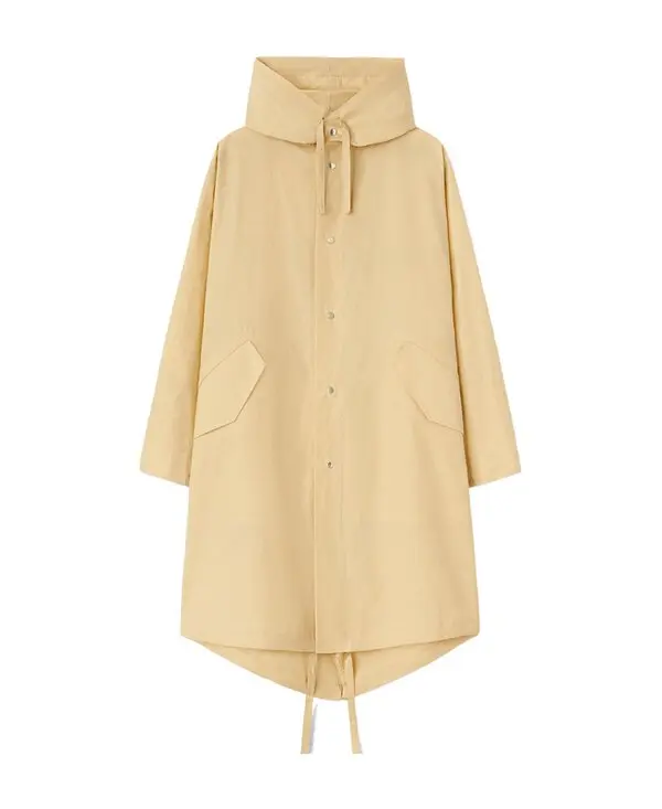 JIL SANDER Logo Printed Hooded Parka - Nude