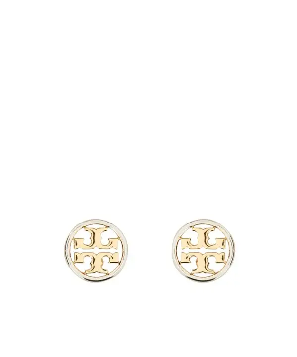 Tory Burch Logo Stud Earrings - Yellow