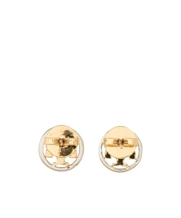 Tory Burch Logo Stud Earrings - Yellow
