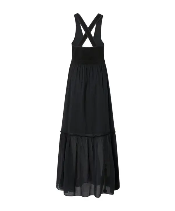 Pinko Sleeveless Maxi Dress With Criss-cross Back