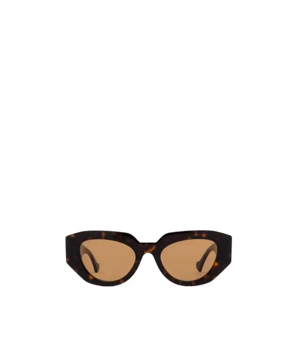 Gucci Geometric Frame Sunglasses With Double G Detail