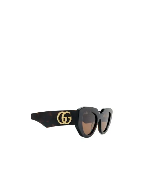 Gucci Geometric Frame Sunglasses With Double G Detail