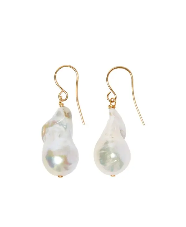 JIL SANDER Grainy Drop Earrings - White