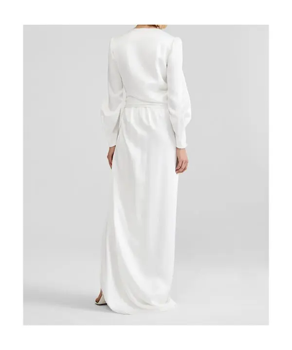 Max Mara V-neck Wrap Dress With Asymmetrical Slit