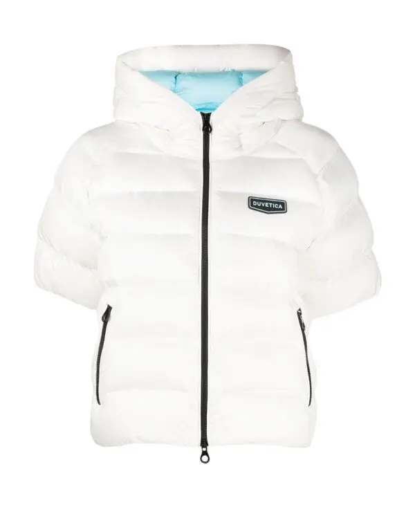 Duvetica Quilted Padded Short-sleeved Jacket - White