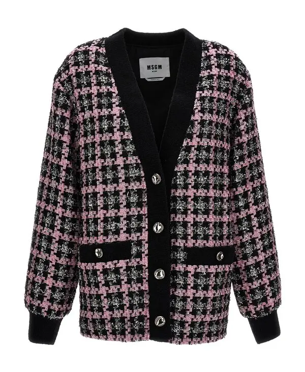 MSGM Button-up Tweed Cardigan