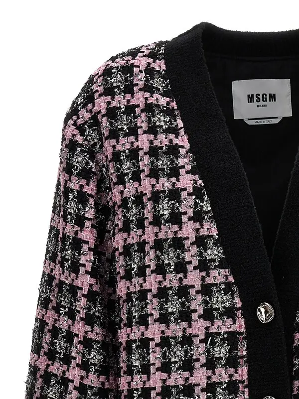 MSGM Button-up Tweed Cardigan