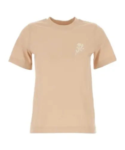 Burberry Floral Motif Crewneck T-shirt - Nude