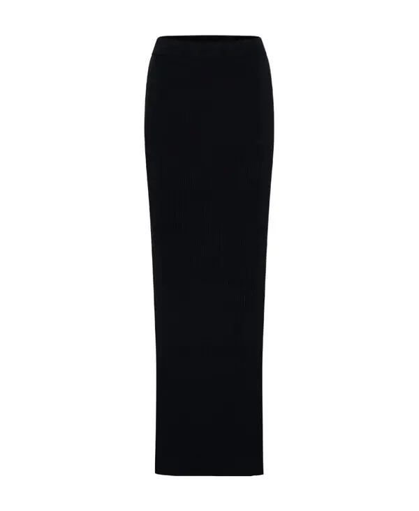 DION LEE Gradient Ribbed-knit Maxi Skirt