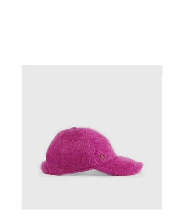 Gucci Mohair Baseball Cap With Double G Detail
