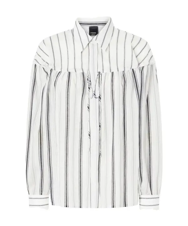 Pinko Striped Tie Detailed Shirt