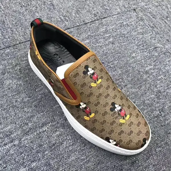 Gucci Printed Pattern Leisure Sports Slip-on Sneakers