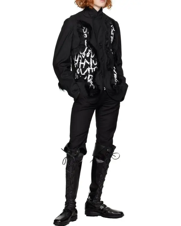 Comme Des Garçons Script-print Long-sleeved Jumper