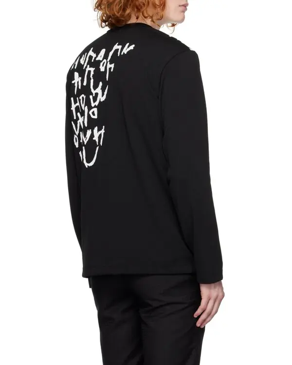 Comme Des Garçons Script-print Long-sleeved Jumper