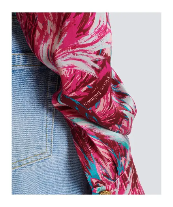 Balmain Floral Print Tie Front Top