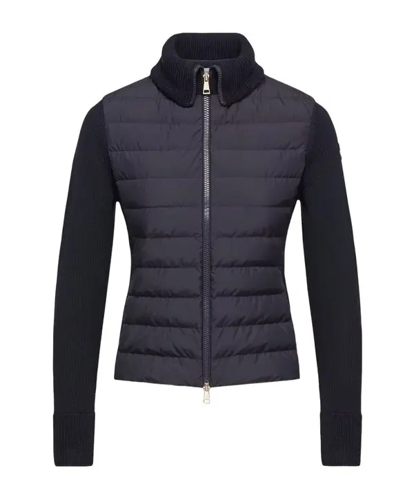 Moncler Quilted Panel Zip Cardigan