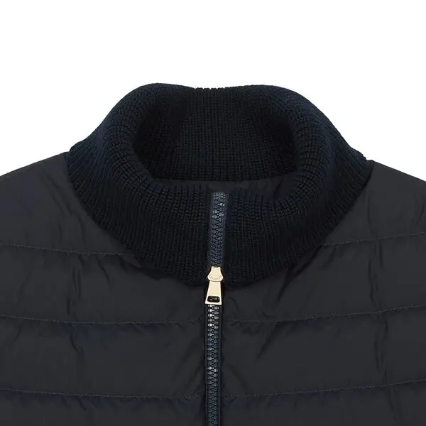 Moncler Quilted Panel Zip Cardigan