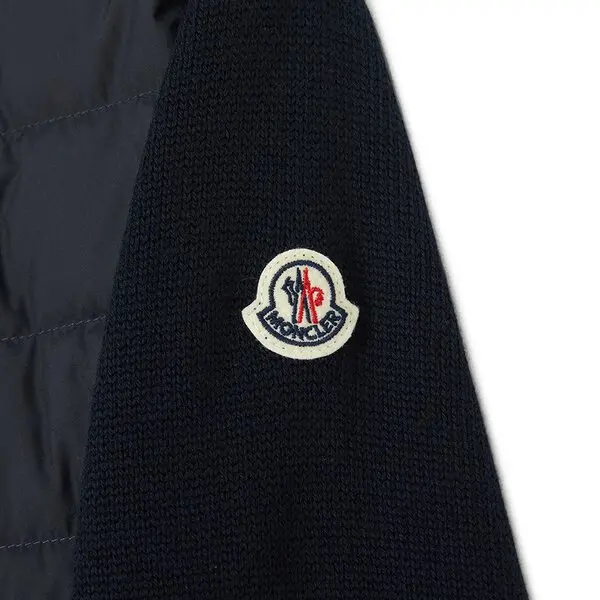 Moncler Quilted Panel Zip Cardigan