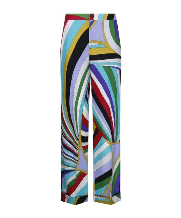 Emilio Pucci Maddalena High Waist Trousers - Multicolor