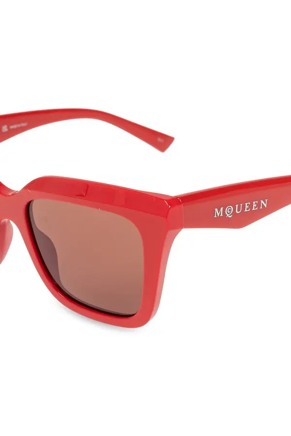 Alexander McQueen Square Frame Sunglasses - Red