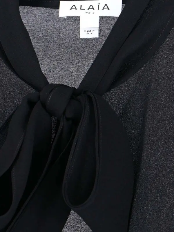 Alaïa Georgette Blouse With Scarf Detail