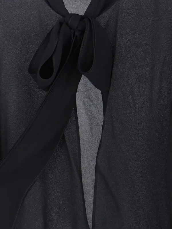 Alaïa Georgette Blouse With Scarf Detail